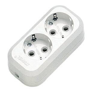 Колодка 2 гнізда з заземленням Makel MGP111