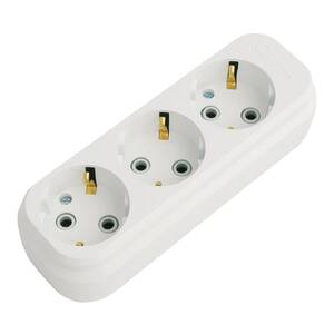 Колодка 3 гнізда з заземленням Makel MGP131