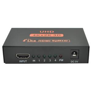 Активний HDMI сплітер 1=>4 порти 4K, 2K DC5V/2A