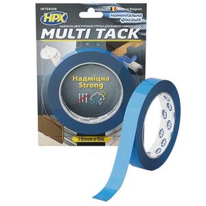 Стрічка двостороння HPX MTT1905 MULTI TACK 19мм х 5м